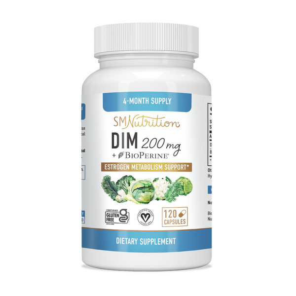 DIM 200mg with BioPerine, 120 Capsules - SMNutrition